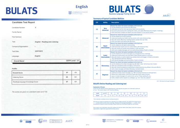 ¿Qué es BULATS? – INTYF
